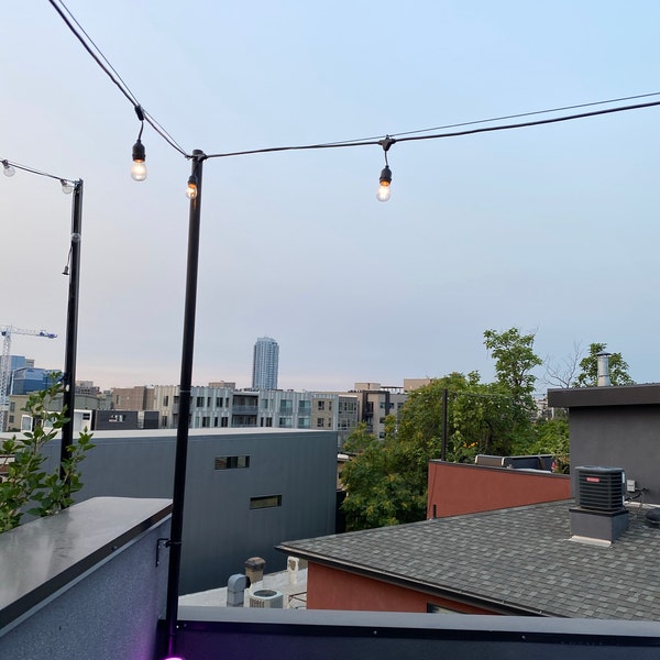 IYN Stands - String Light Pole Stand With Brackets - Hang String Lights ...