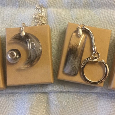 MOON Custom Hair Locket Resin Keepsake Pendant Baby Hair Pet Hair ...