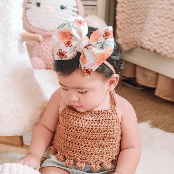 BABY Motif Tank Top Crochet PDF Pattern DIY Crocheted Belly Shirt ...