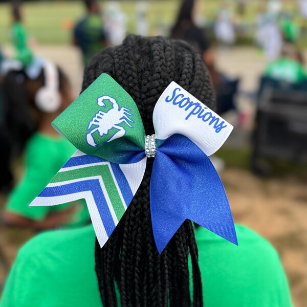 Flame Cheer Bow - Rhinestone Bow - Competition Bow - Three Inch Bows ...