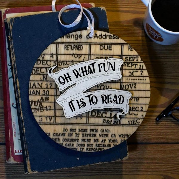 Digital File Only!! | Library Due Date Card Ornament | Library Ornament ...