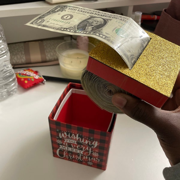 Surprise Money Pull Pouch- Rectangle, Christmas Money Pull Box, DIY ...