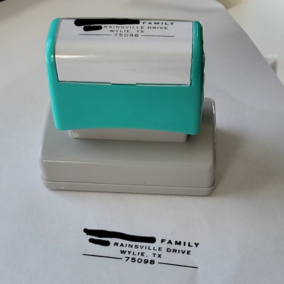 Custom Rubber Stamp Self-inking Address Stamp Clean Return - Etsy