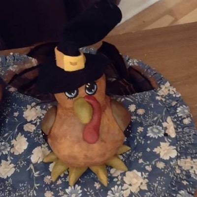 Cute Chicken Sculpted Halloween Witch - Etsy