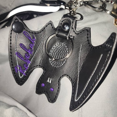 Bat Motorcycle Motorist Car and Bike Keychain, Biker Chic Keyring Key ...