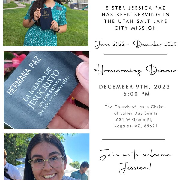 LDS Mission Farewell Invitation | Sister Missionary Announcement ...
