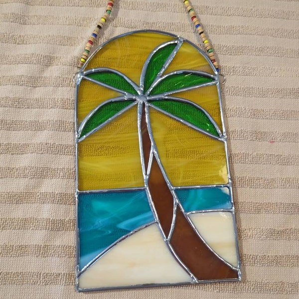 Stained Glass PATTERN - Island Life - DIGITAL Download - Beach Lover ...
