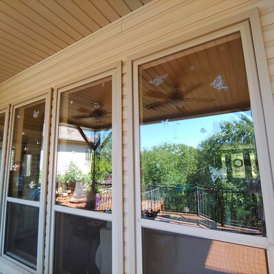 Window Gems Rainbow Prism Birds Static Window Clings Alert Birds to ...