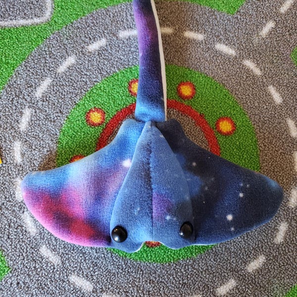 Cute Chibi Stingray Plush - MTO - Manta Ray, Plush, Stingray, Oceanlife ...
