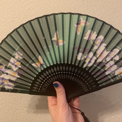 Black Hand Fan handheld Folding Fan, Man Hand Fan,boy Hand Fan,men Hand ...