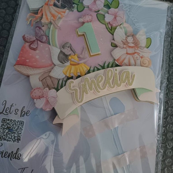 Fairy First Cake Topper | Fairy Cake Topper | Fairy First Birthday Cake ...