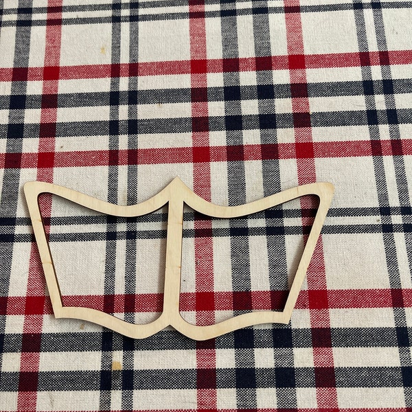 Wooden Book Outlline for Crafts and Decorations - Book Charm - Blank ...