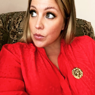 Large Gold Lion Pin Leo Birthday Zodiac Lion's Mane Brooch Lion Men's ...