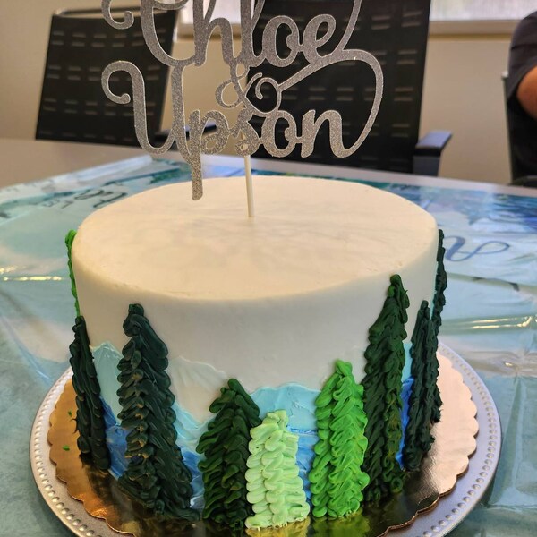 Custom Names Cake Topper, Personalized Cake Topper With Two Names ...