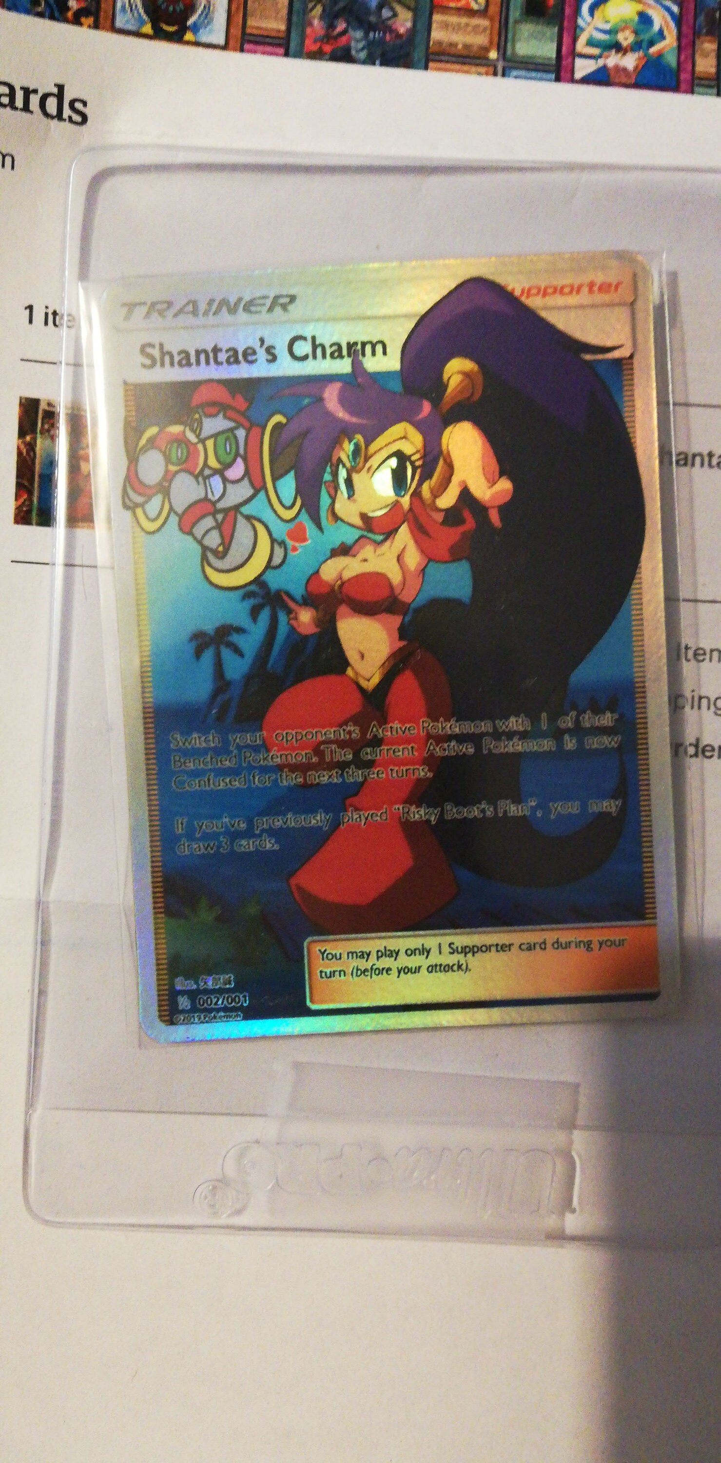 Custom Trainer Full Art Card Shantae's Charm | Etsy