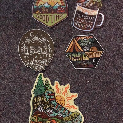 GET A LIFE // Weatherproof Outdoor & Vanlife Sticker // Vinyl 3 Nature ...