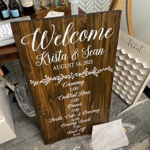 Wedding Day Events Sign, Ceremony Order of Events Sign, Best Day Ever ...