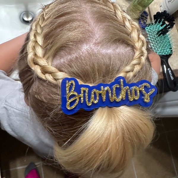 Acrylic Hair Clip School Spirit Clip Personalized Hair Clip Back to ...