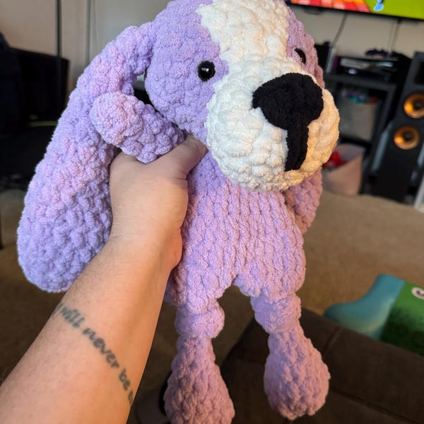 Hunley Hound + Teacup Pup Pattern | Knotted Dog Lovey - Etsy