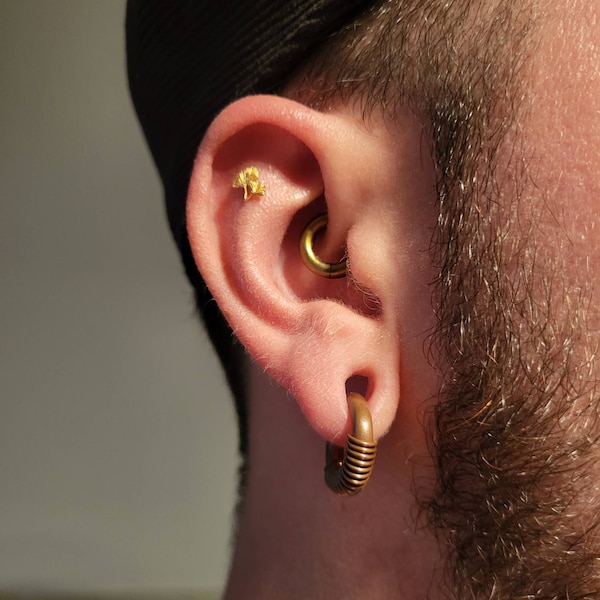 Copper Ear Hanger, Simple Ear Weights, Ear Gauges, Black Hanger ...