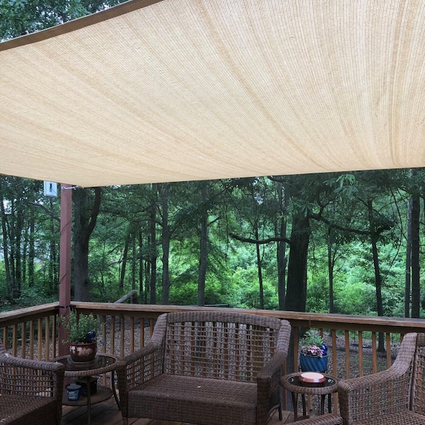Colourtree Rectangle / Square Sun Shade Sail Canopy Shelter Fabric ...