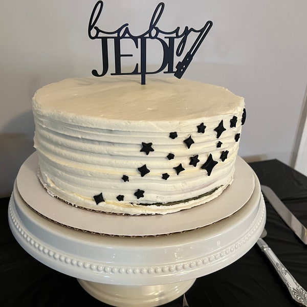 Baby Jedi Cake Topper - Baby Shower Topper, Star Wars Cake Topper, Star ...