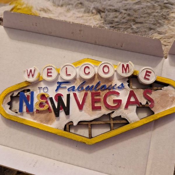 Fallout New Vegas 3D Printed Sign - Etsy