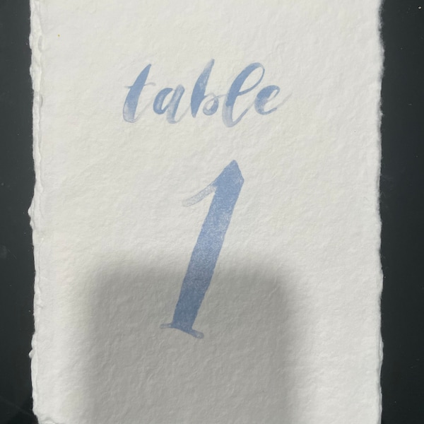 Hand Painted Table Numbers Printed, Watercolor Wedding Table Numbers ...