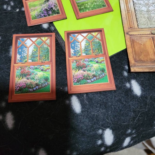Miniature PAPER Windows With Views of Scottish and English Landscapes ...