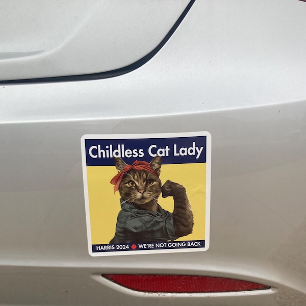 Childless Cat Lady Sticker | Kamala Harris 2024 | Funny Cat Sticker ...