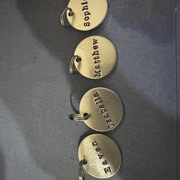 House Key Tag Gold Colored Brass Metal Label With Large & Small Keyring ...