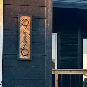 Modern Vertical Herringbone Address Sign - Etsy