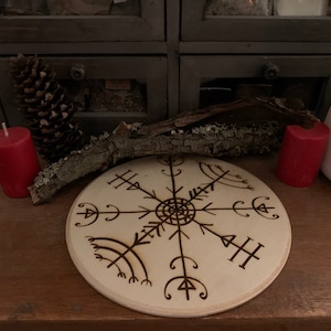 Veldismagn Icelandic Magic Stave Heathen Asatru Altar Plate Safe ...