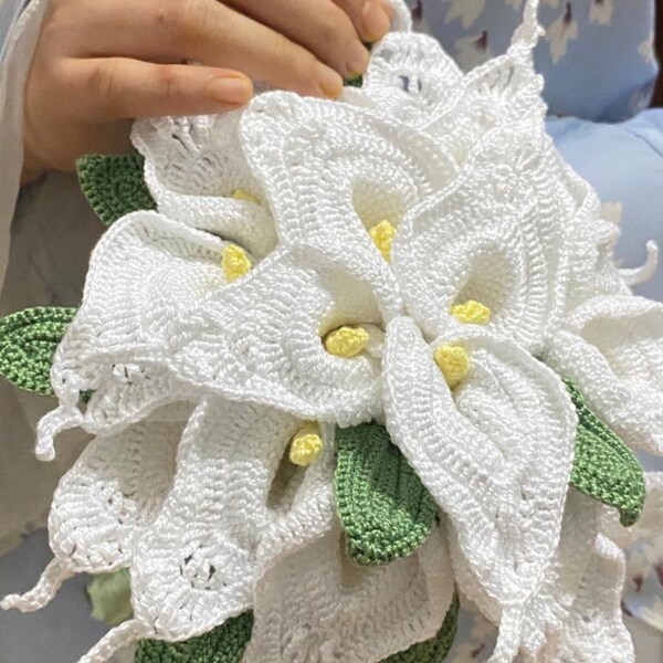 Crochet Calla Lily Pattern Photo Tutorial- Crochet Calla Lily Wedding ...