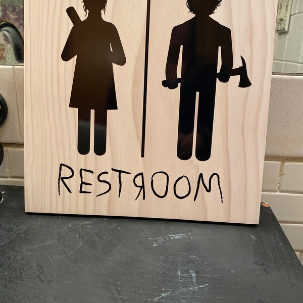 Jack and Wendy Bathroom Sign. Restroom Sign. Bathroom Decor. Horror ...