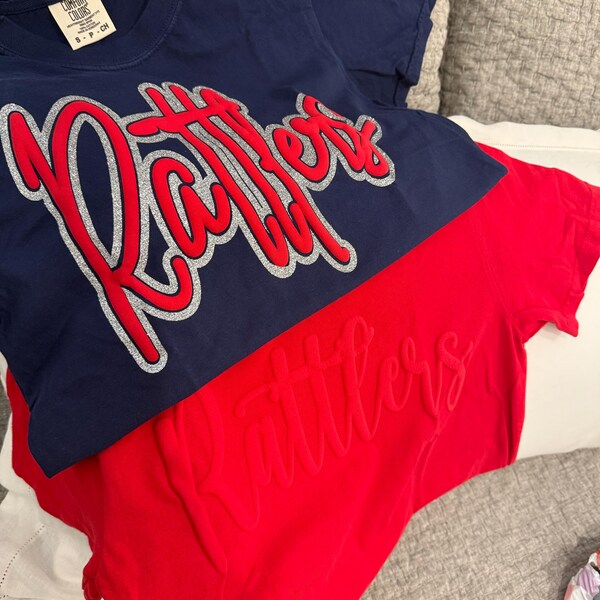 Custom Foil Puff Game Day Tee Mascot Comfort Colors Spirit Shirt Team ...