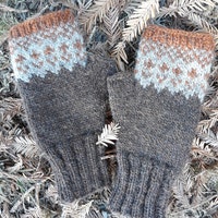 PDF PATTERN - Wood Folk Fingerless Mittens S / L Sizes - Etsy Canada
