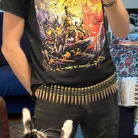 Bullet Belt,punk Belt,gothic Belt,heavy Metal Bullet Belt,punk Fashion ...