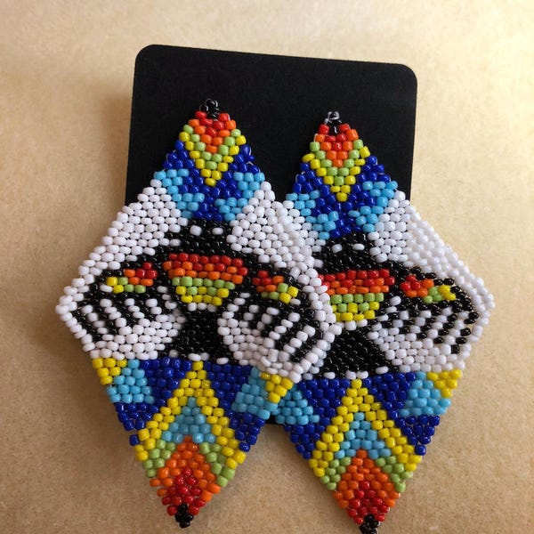Native Inspired Bead Loom Pattern - Bear Paw Loom Bracelet Pattern - Etsy
