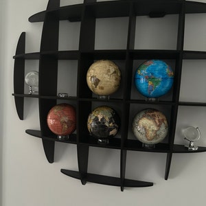 Globe Wood Wall Shelf, Unique Wall Shelf, Succulent Wall Shelf, Round ...