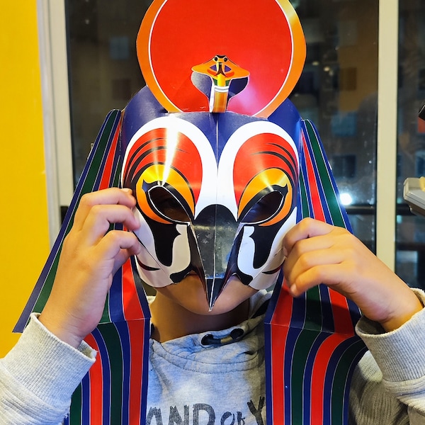 Ra Mask PRINTABLE Pattern. Egyptian God Mask. Egyptian Paper Mask ...