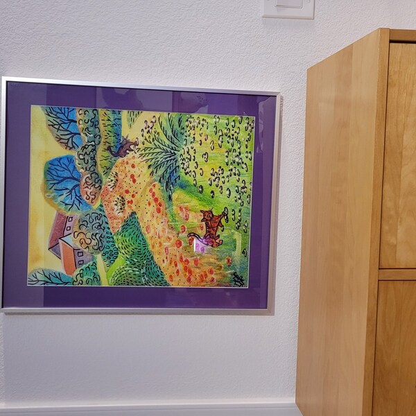 Exotic Fish Original Art Sea Coral Watercolor Painting Artwork 9 " × 13 ...