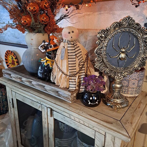 Clive the Salvage Ghost– Handmade Primitive: Whimsical Soft Sculpture ...