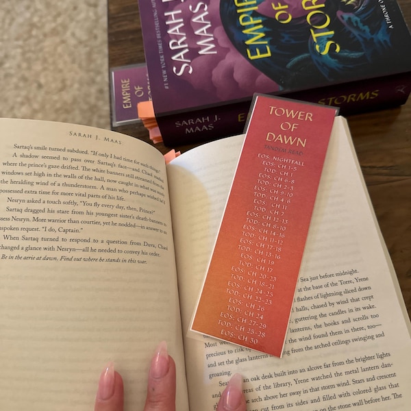 Throne of Glass - Tandem Read Bookmarks Guide Set of Two, EOS Empire of Storms, TOD Tower of ...