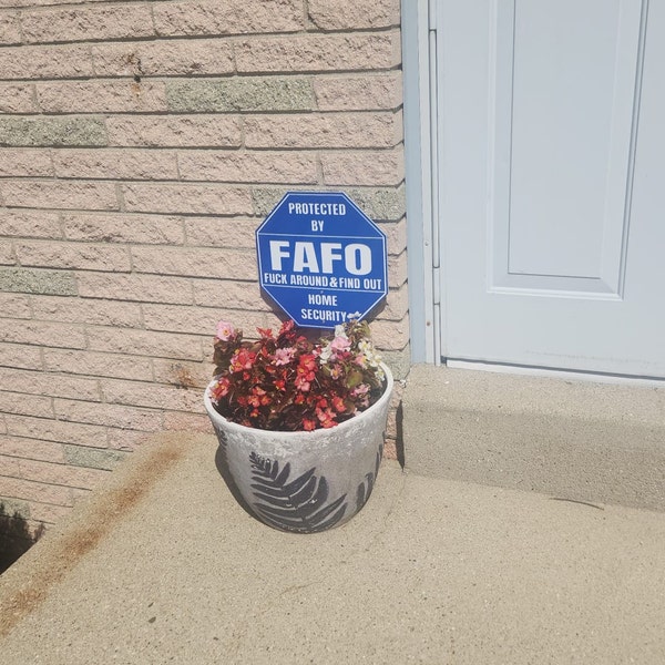 FAFO Home Security Sign - Etsy