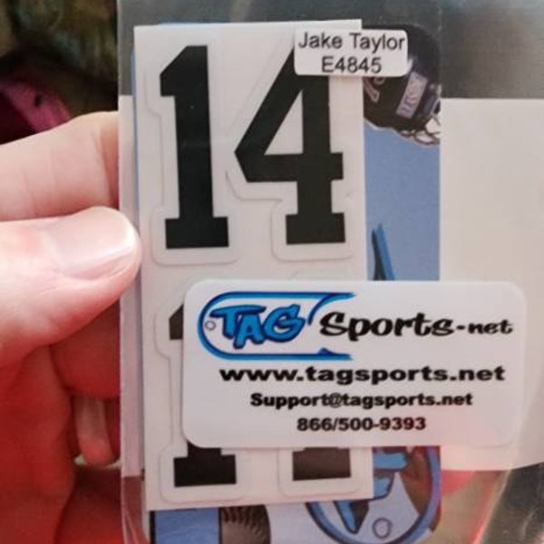 Custom 1 1/2 Inch Individual Helmet Numbers Dye Cut for Each Player ...