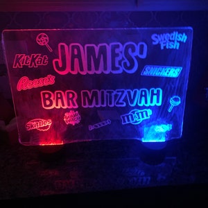 Custom Made Bar/bat Mitzvah/ Wedding/ Party Mirrored Acrylic | Etsy