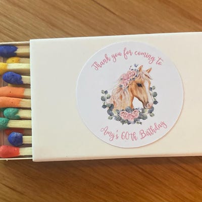 Personalised Circus Theme Birthday Party Favor Stickers, Circus ...