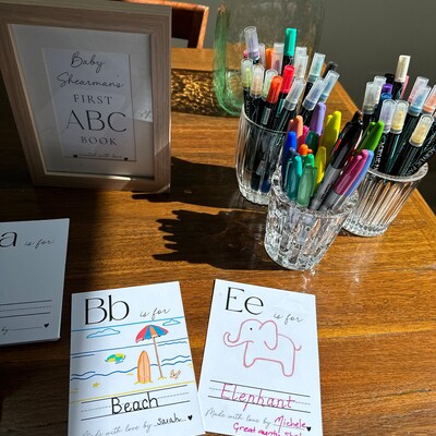 Baby Shower ABC Book, First Alphabet Book, Baby's First ABC Book ...