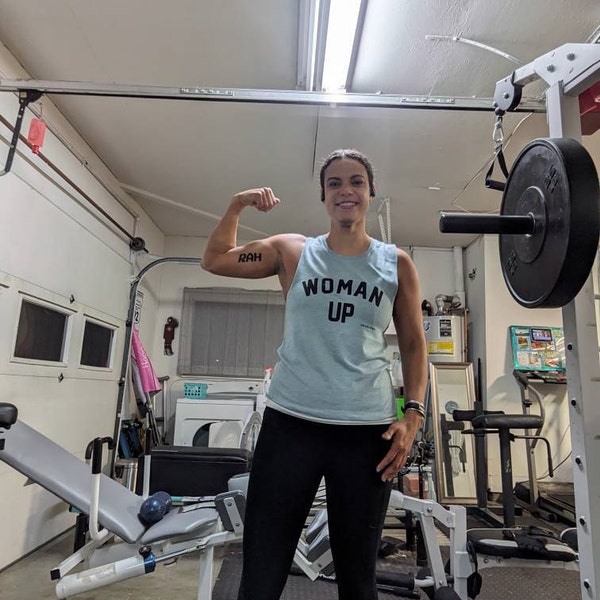 Workout Clothes for Women, Cute Gym Clothes, Ugh Shirt, Military Green ...